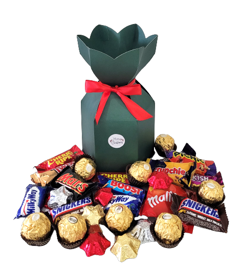 Christmas Gifts - Bon Bons - Green - with chocolates - chocolatfleurs